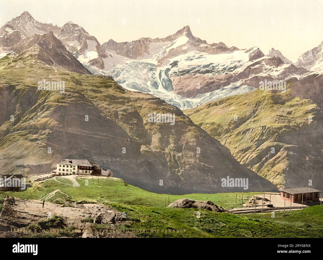 Hotel Riffelberg, Gornergrat Railway and Station, Zermatt, Swiss Alps ...