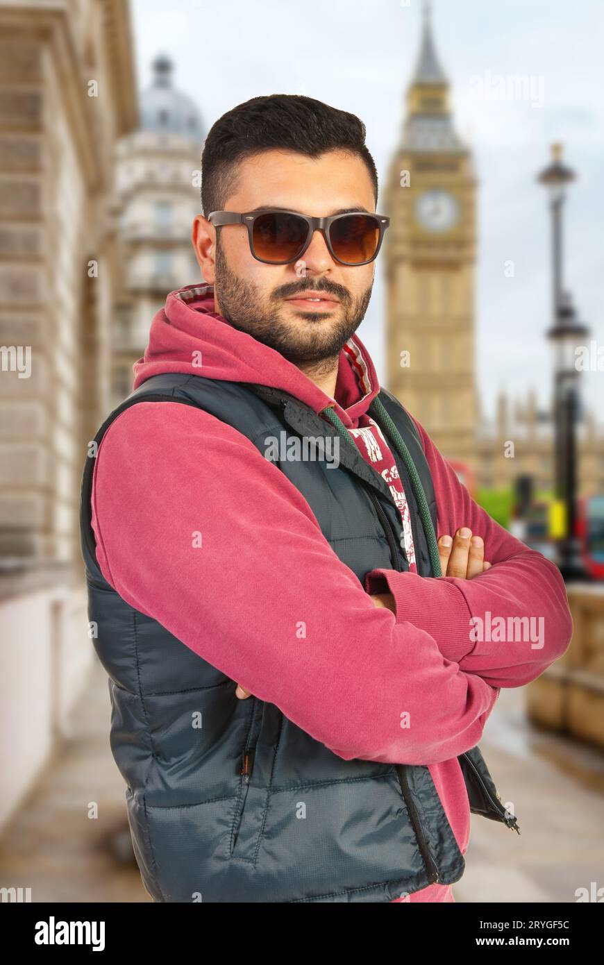 Rapper man posing with arms folded isolated on white background Stock ...