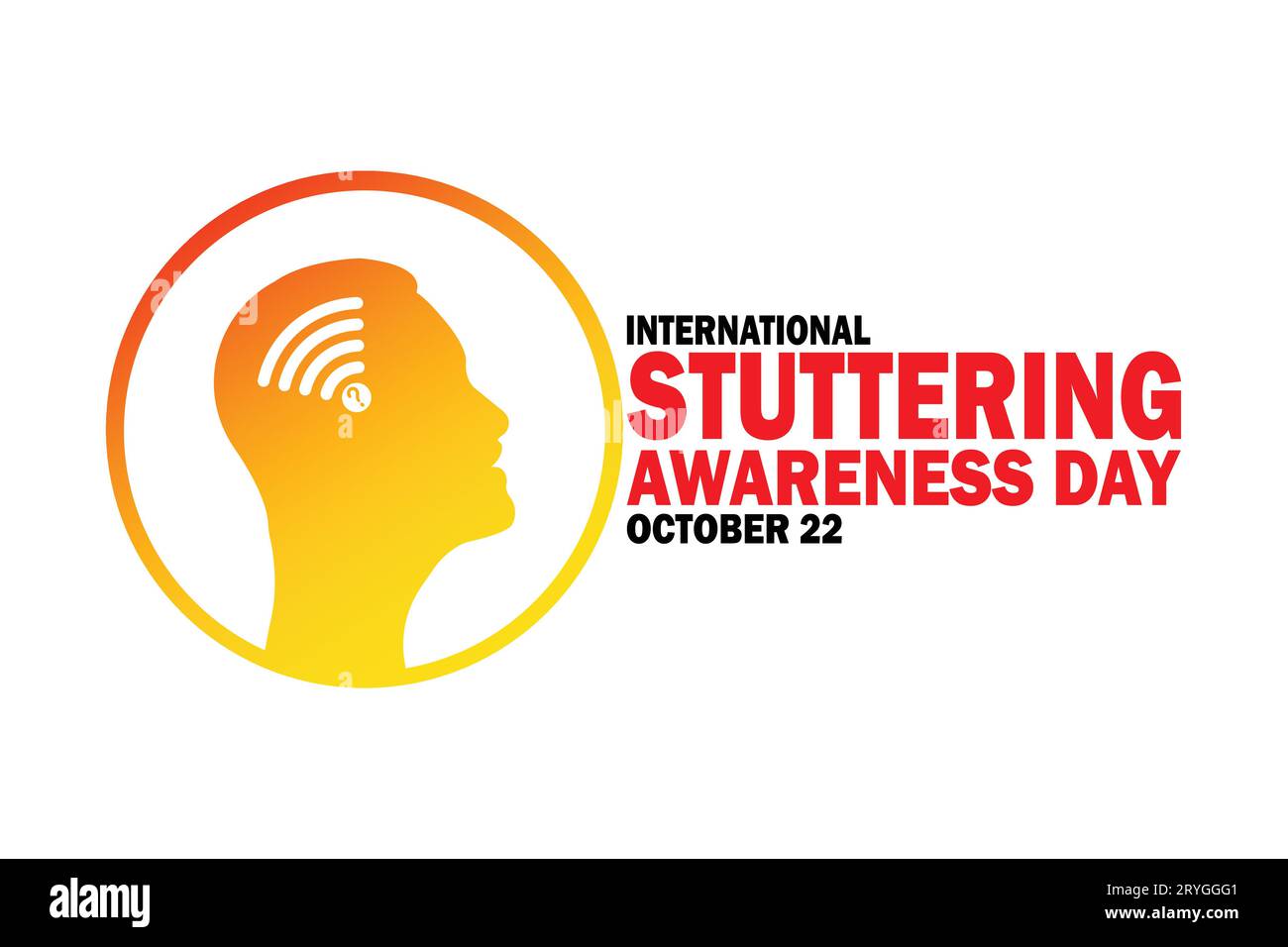International Stuttering Awareness Day. October 22. Holiday concept ...