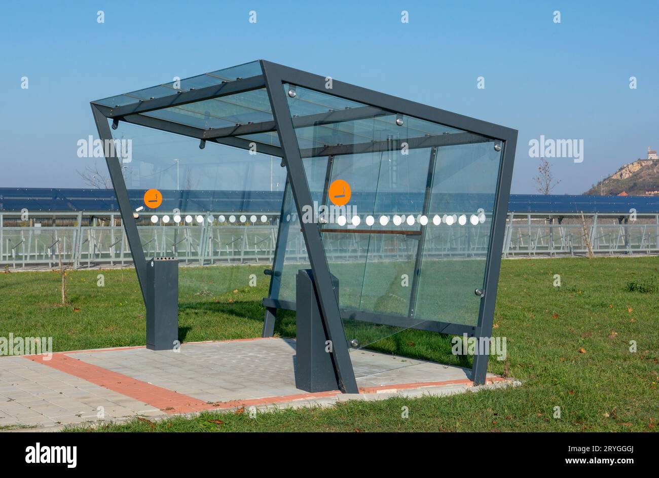 New modern outdoor smoking area Stock Photo - Alamy