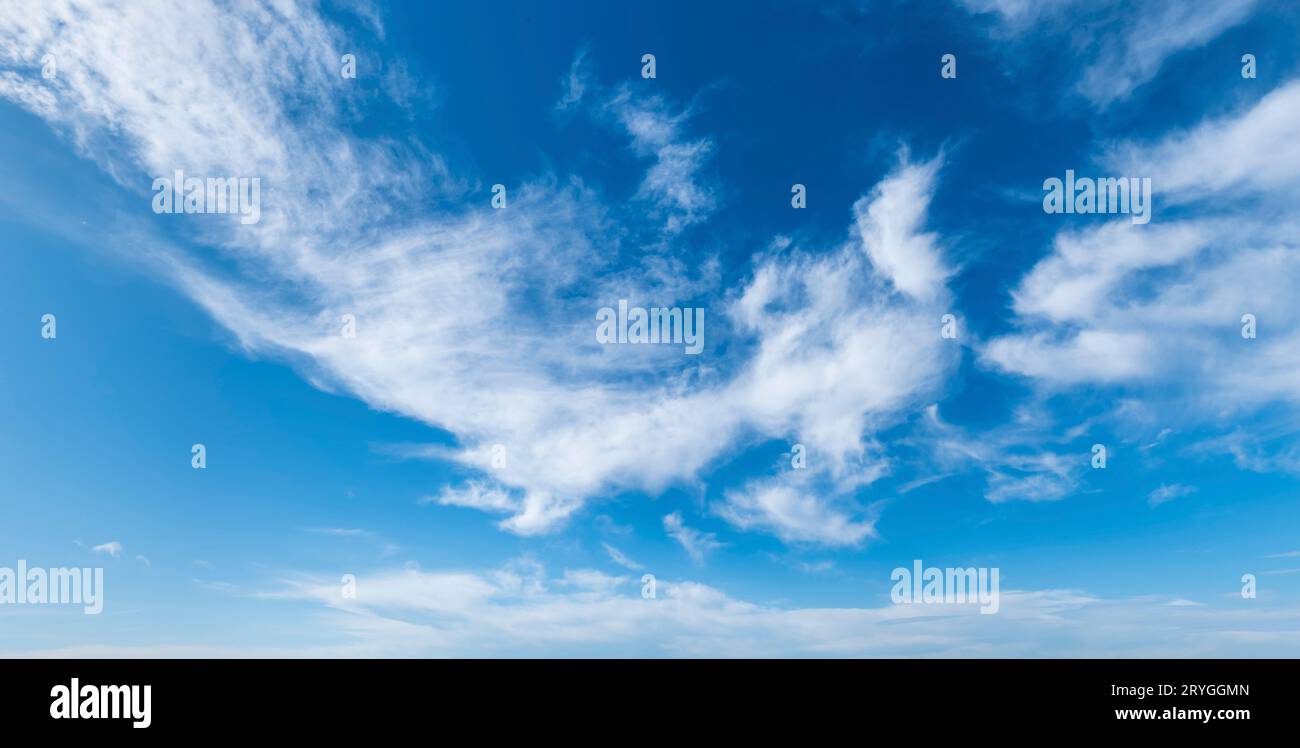 Cloudy sky with different cloud shapes Stock Photo - Alamy