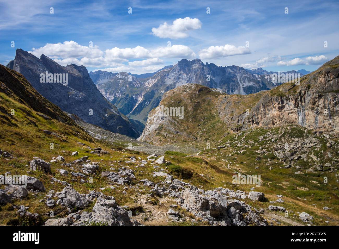Mountain landscape in French alps Stock Photo - Alamy