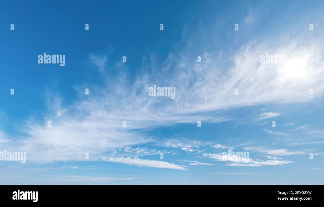 Cloudy sky with different cloud shapes Stock Photo - Alamy