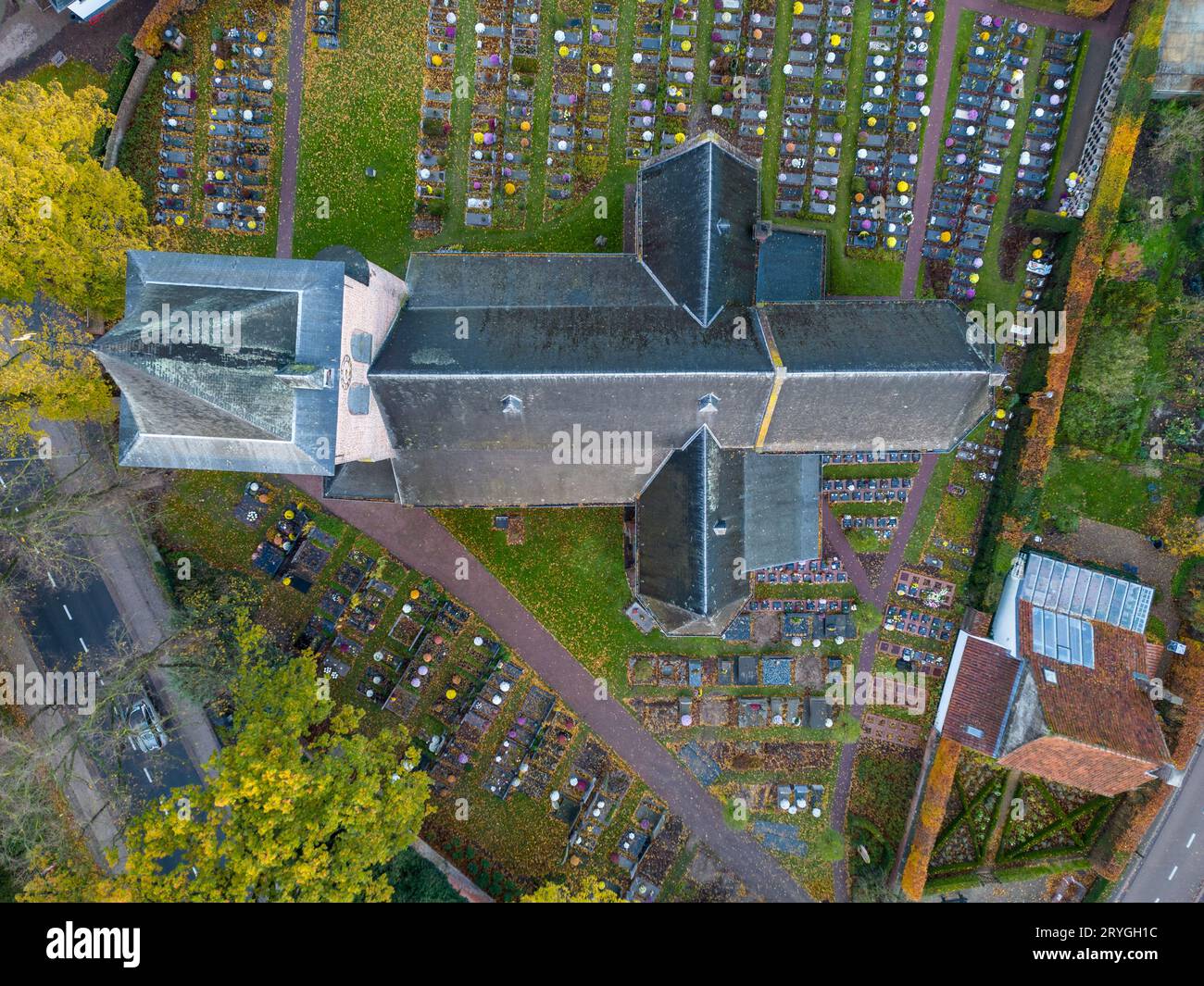 Belgium, Wortel, Hoogstraten, 24 november 2022, Aerial drone photo of ...