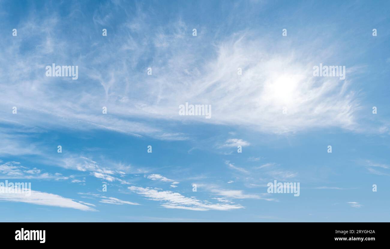 Cloudy sky with different cloud shapes Stock Photo - Alamy