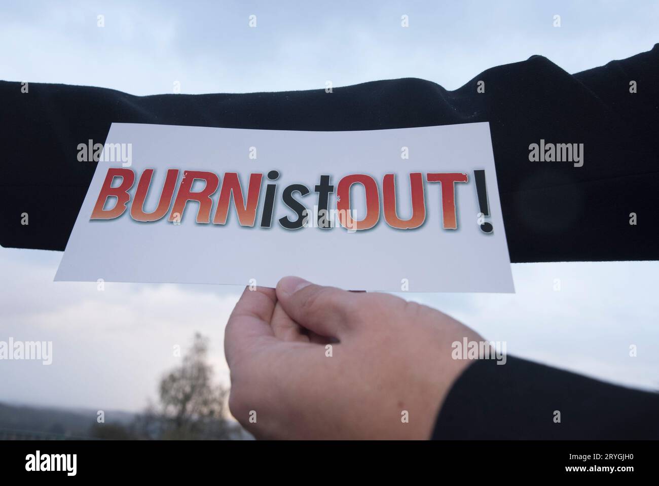 Occupational burnout from chronic work related stress Stock Photo - Alamy