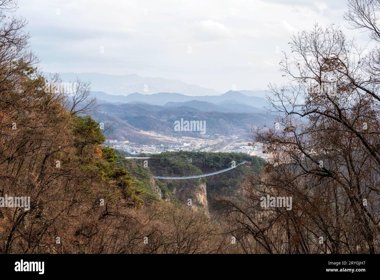 Wonju suspension bridge view Stock Photo - Alamy