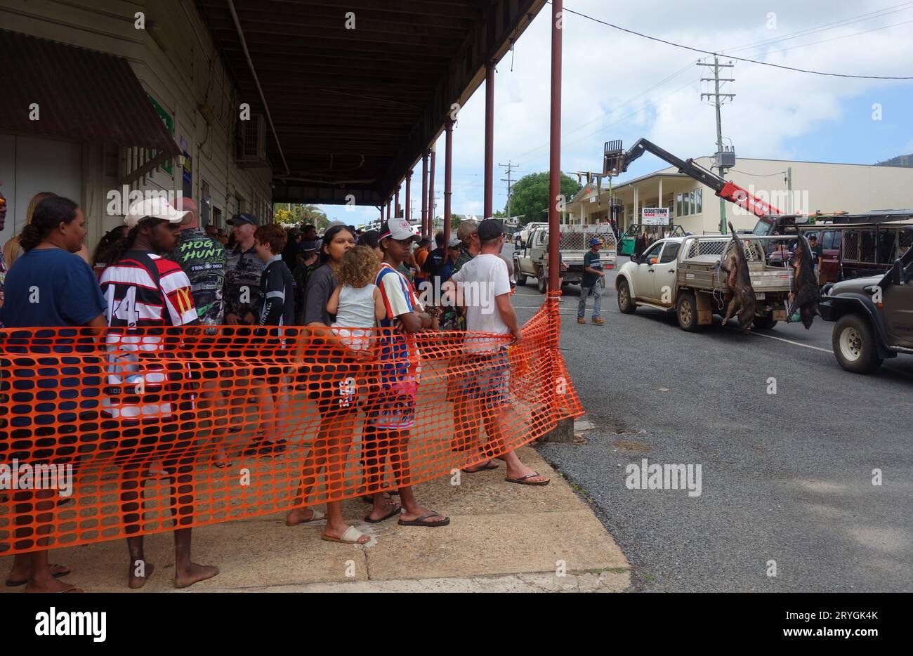 Local crowd at weigh-in after feral pig control weekend, Hog Hunt 2023 ...
