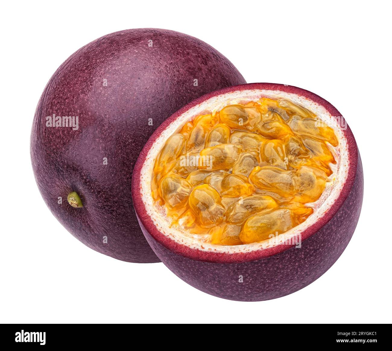 Passion fruit isolated on white background Stock Photo - Alamy