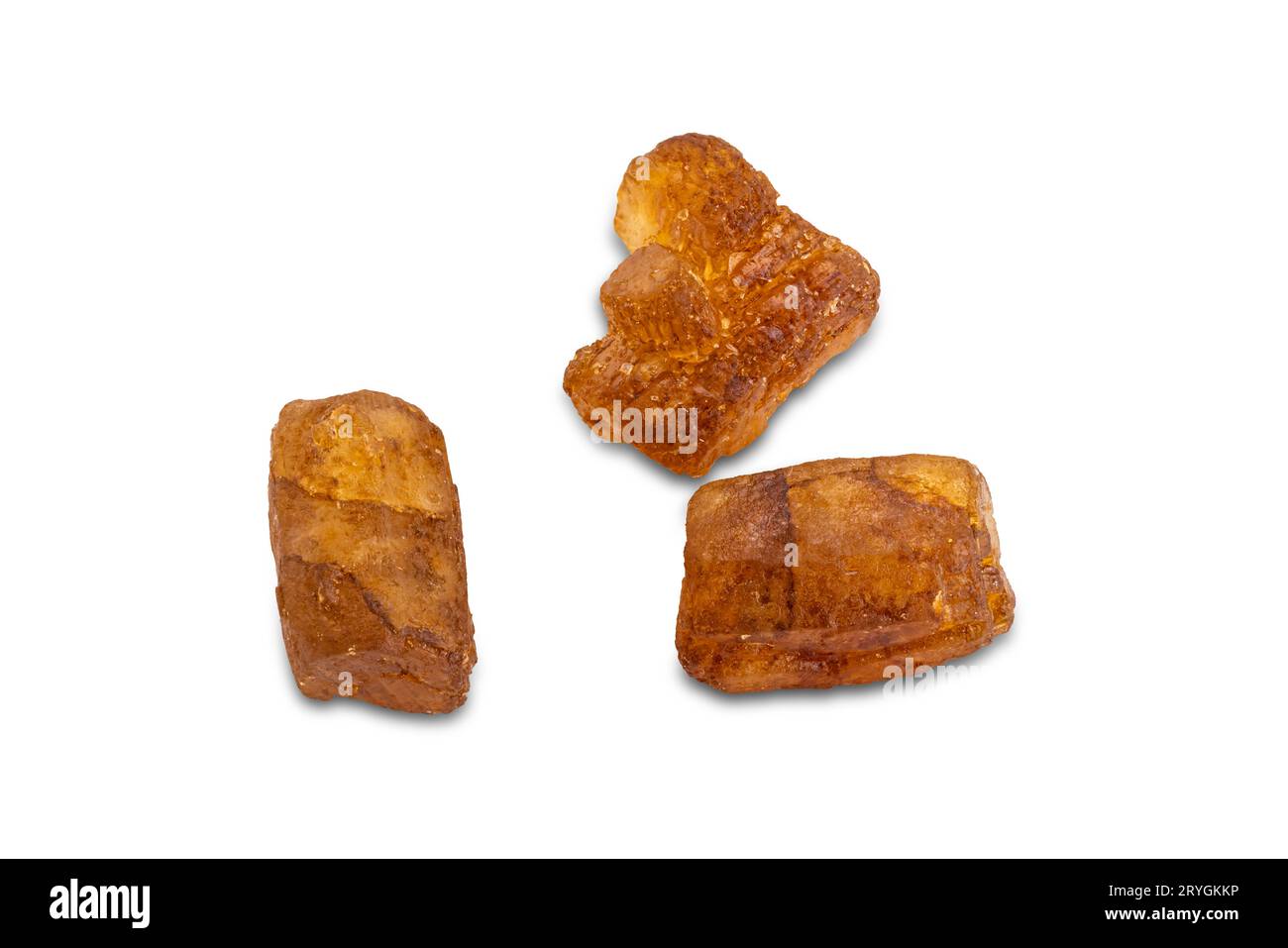 Crystal caramel isolated on white background Stock Photo - Alamy
