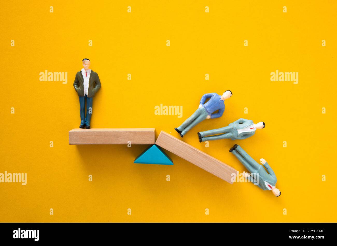 One side winner and one side loser. Success and failure. Business and ...