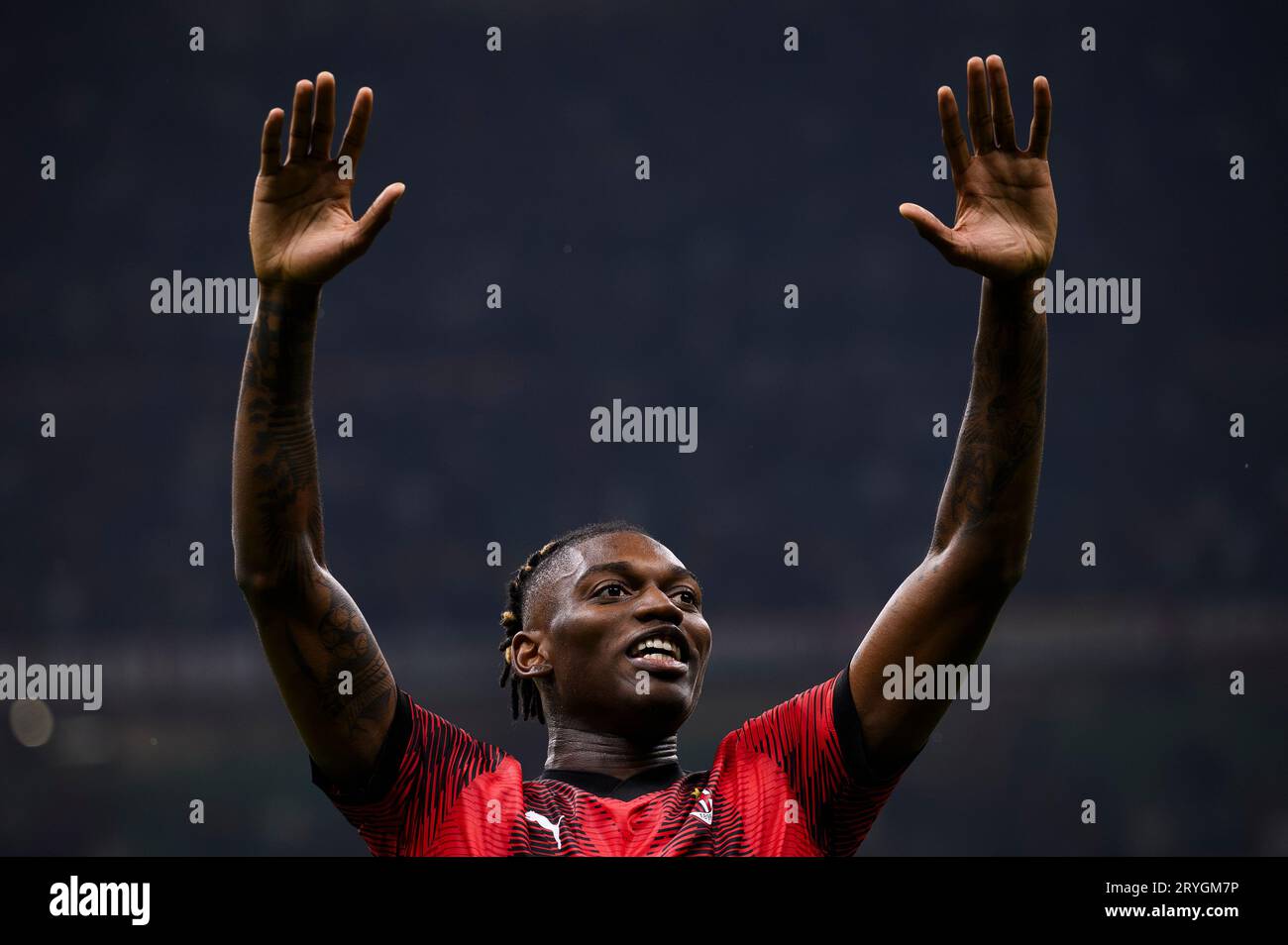 Rafael leao celebrates milan hi-res stock photography and images - Alamy