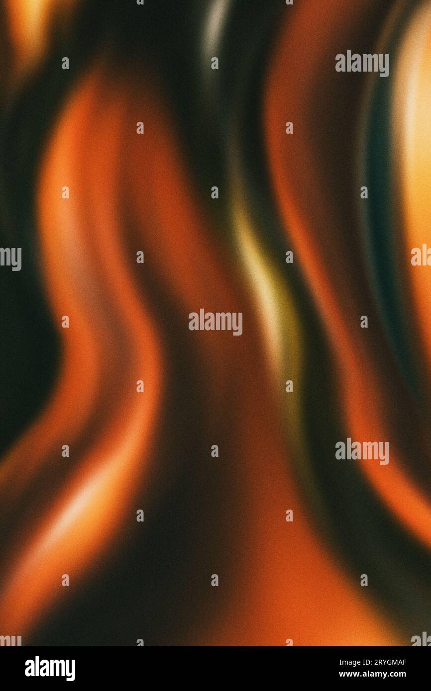 Flame shapes grainy gradient background, abstract fire on black, noise ...