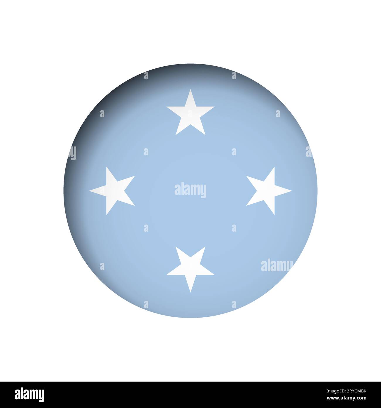 Federated States of Micronesia flag - behind the cut circle paper hole ...