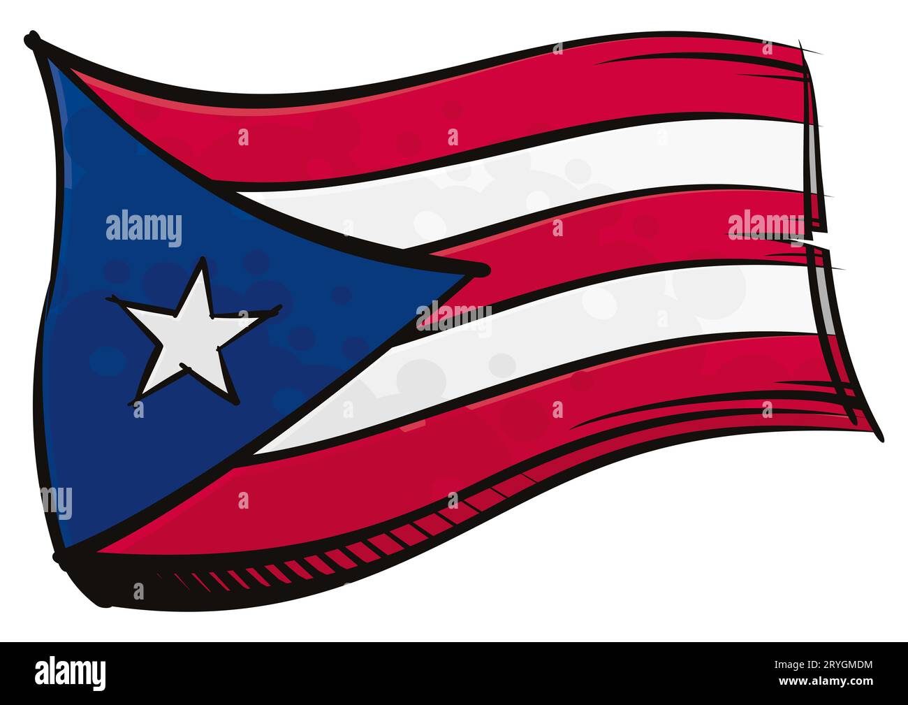 Puerto Rico national flag created in graffiti paint style Stock Photo - Alamy