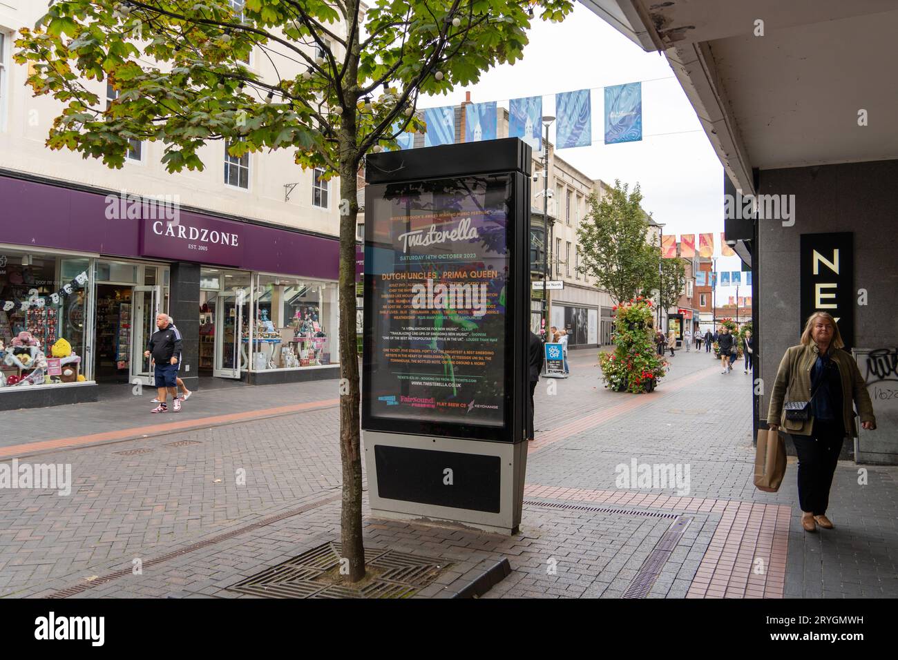 The Linthorpe Road shopping area in the town centre of Middlesbrough ...