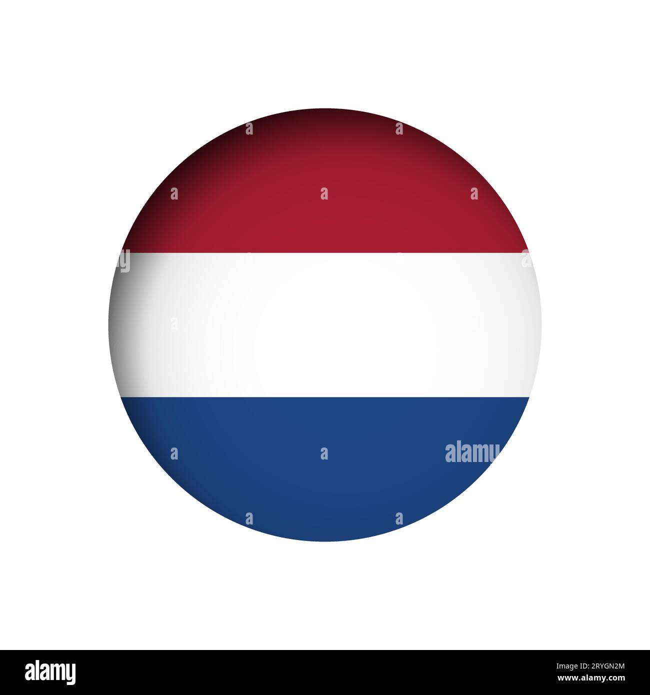 Netherlands flag - behind the cut circle paper hole with inner shadow ...