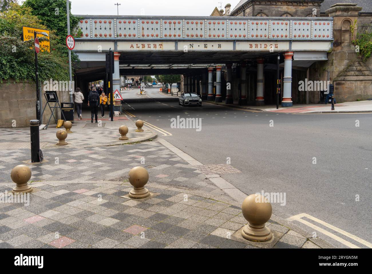 The iconic NER Albert Bridge - a railway bridge in the town of ...