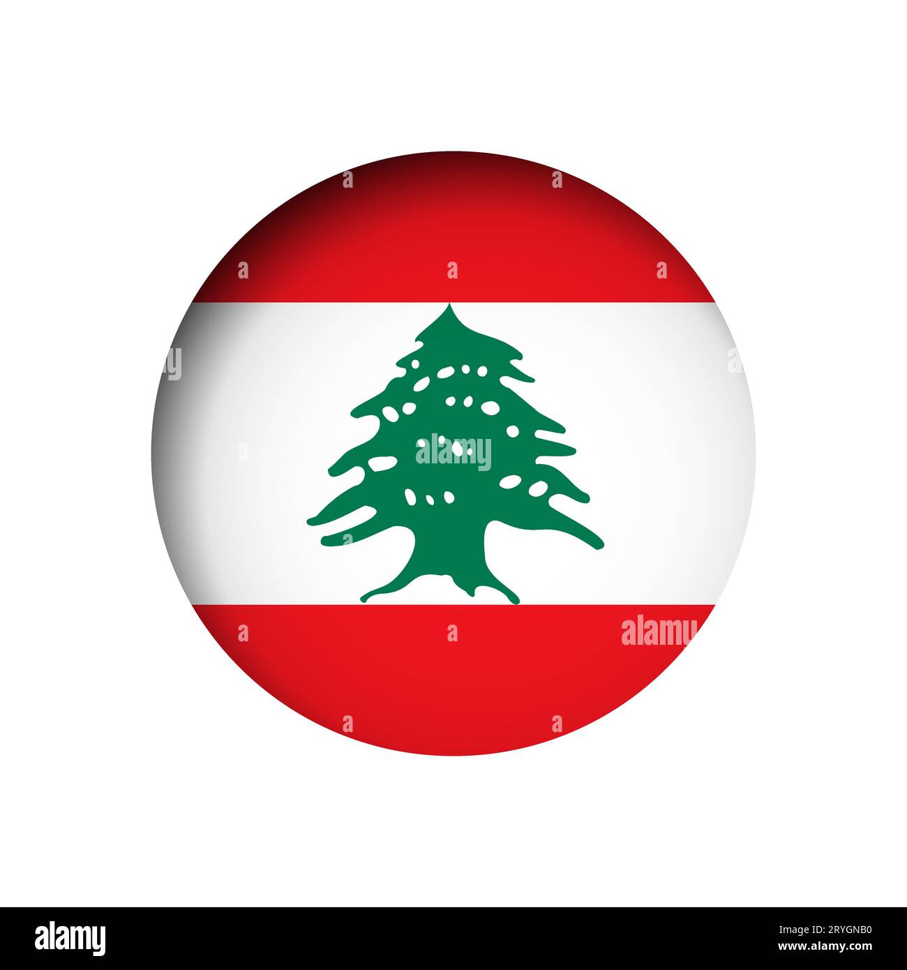 Lebanon flag in circle Stock Vector Images - Alamy