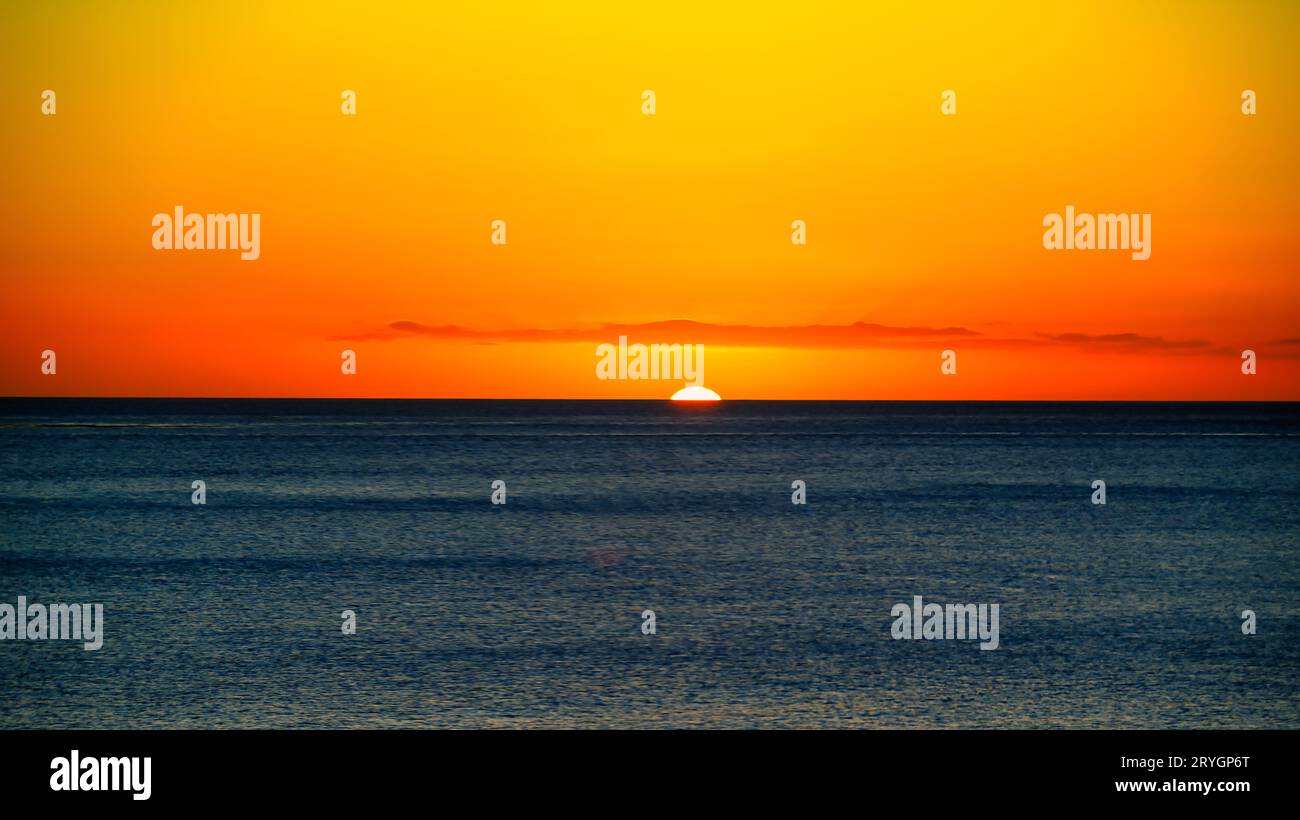 Sunset on Dominica in the Caribbean Stock Photo - Alamy