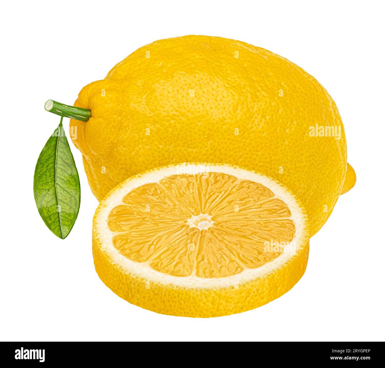 Lemon isolated on white background Stock Photo - Alamy