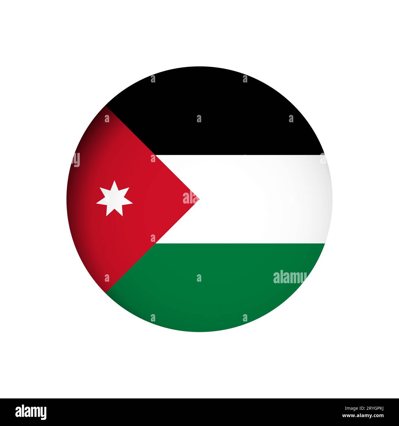 Jordan flag - behind the cut circle paper hole with inner shadow Stock ...