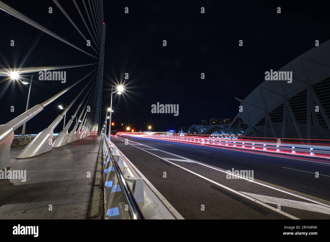 City street in night valencia hi-res stock photography and images - Alamy