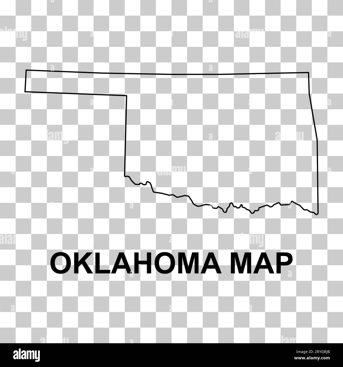 Oklahoma map shape, united states of america. Flat concept icon symbol ...
