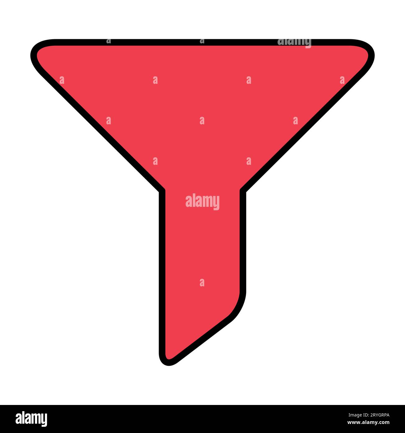 Filter button web shape icon, flat filtering symbol, funnel sign vector ...