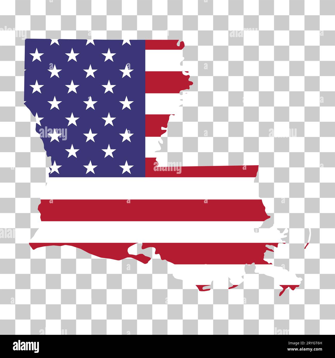 Louisiana map shape, united states of america. Flat concept icon symbol ...