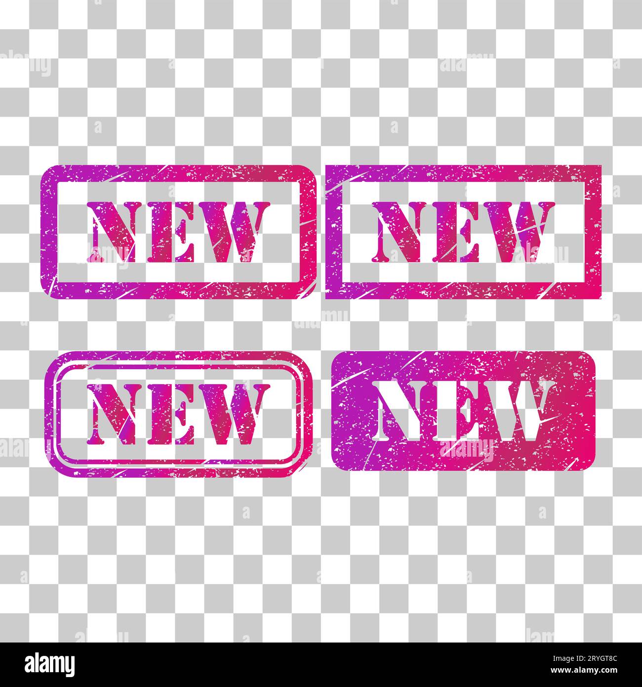 Set of New stamp symbol, label sticker sign button, text banner vector ...