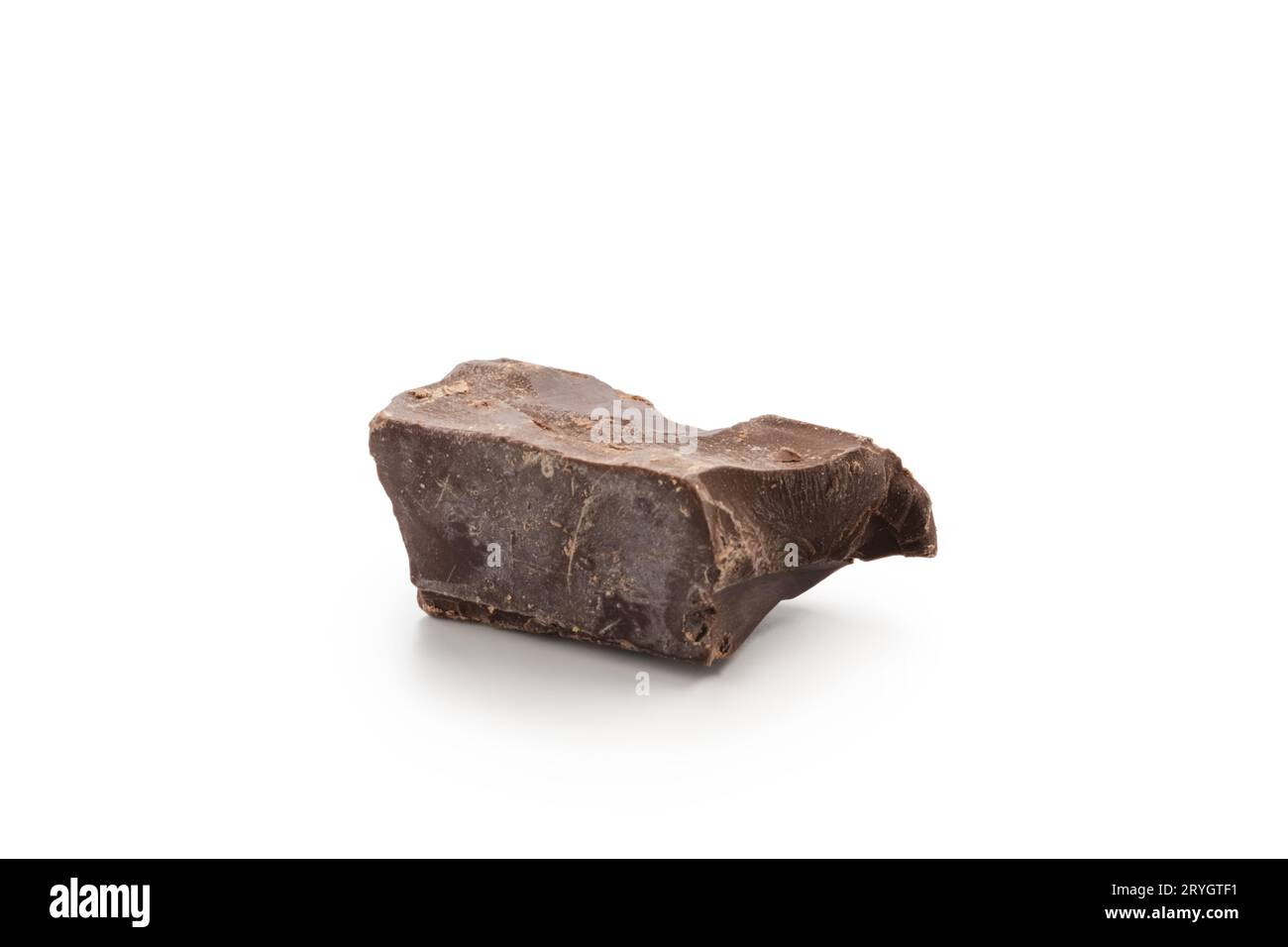 Single piece of fine dark chocolate isolated on white background Stock ...
