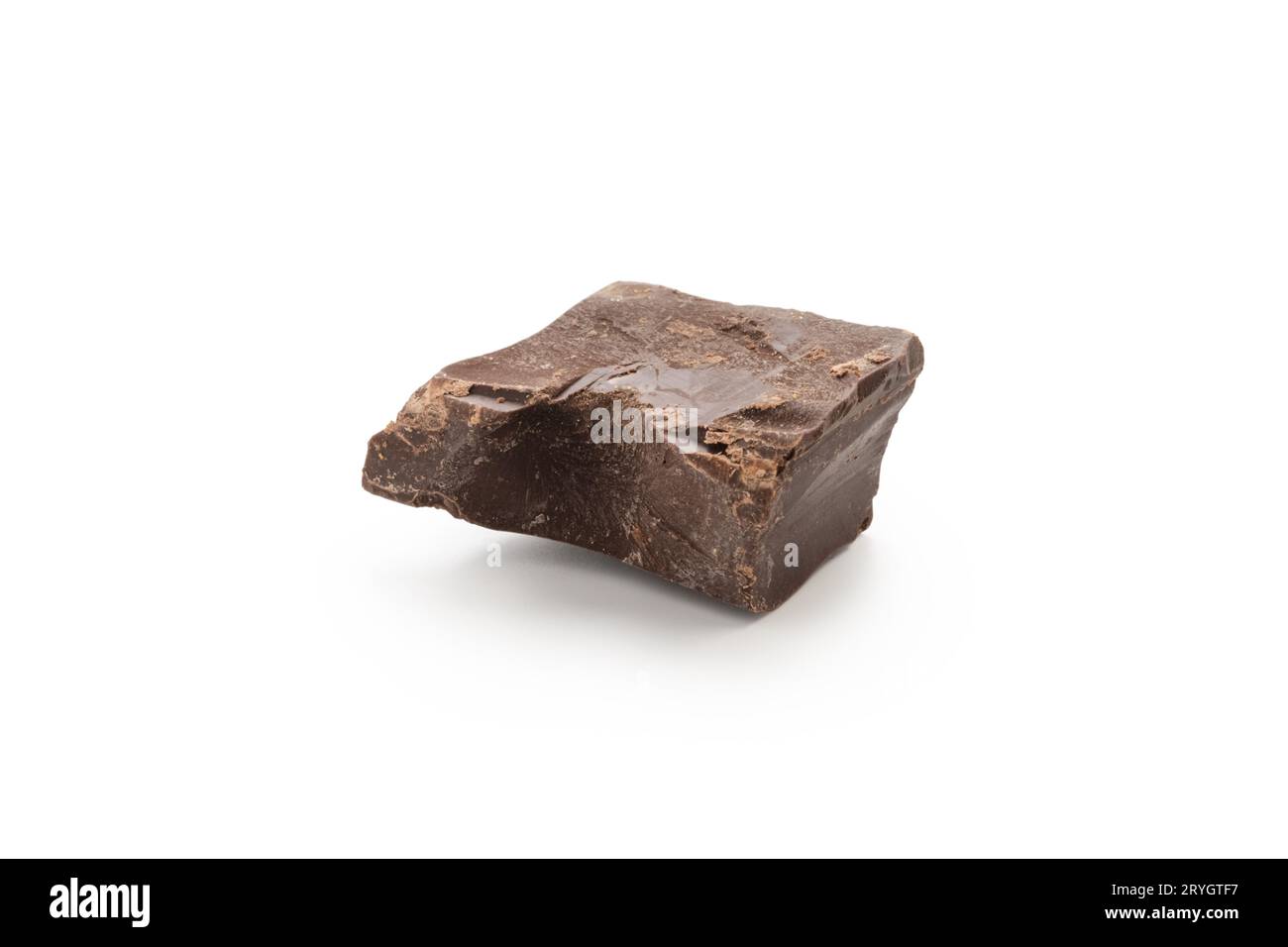 Single piece of fine dark chocolate isolated on white background Stock ...