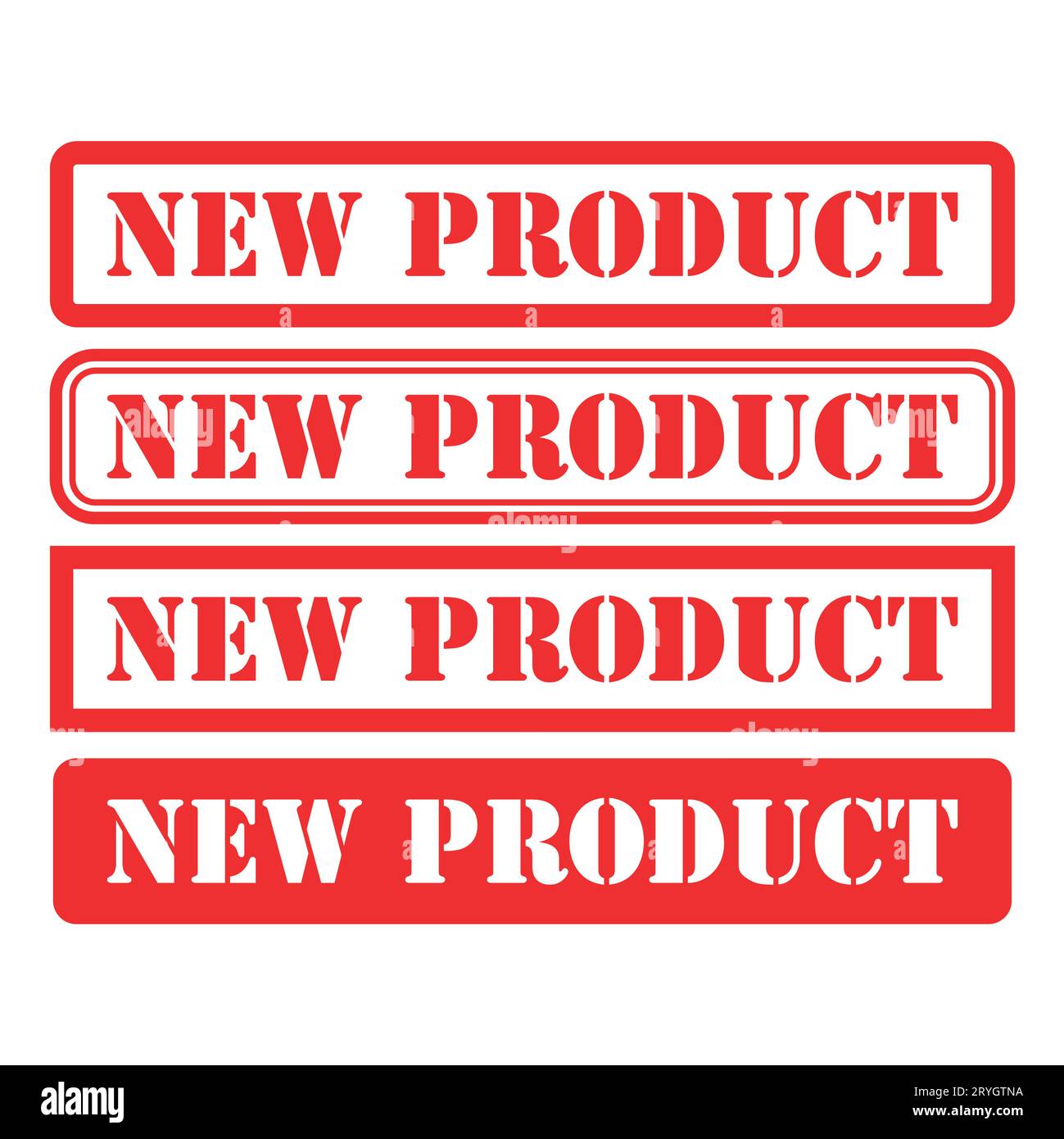 New product stamp symbol, label sticker sign button, text banner vector ...