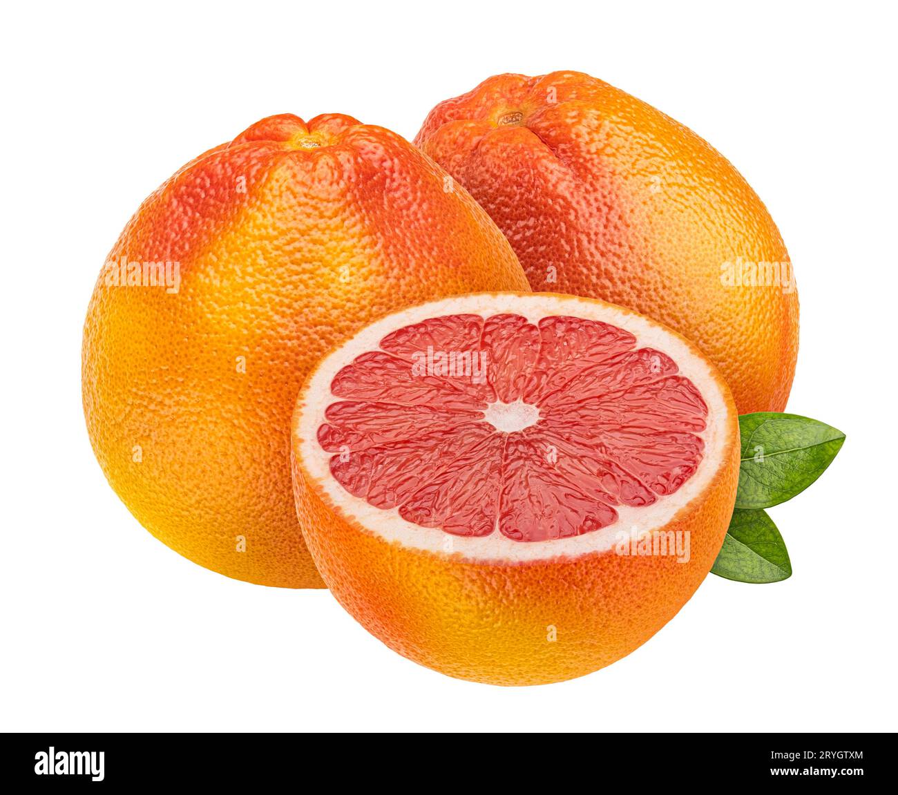 Grapefruit wedge on white Cut Out Stock Images & Pictures - Alamy