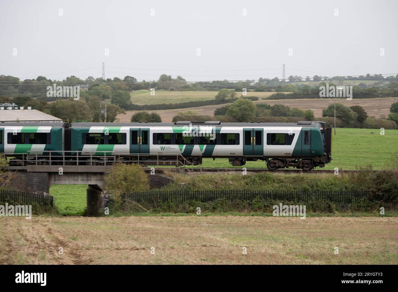 Greater Anglia class 720 train on the West Coast Main Line, Northamptonshire, England, UK Stock ...
