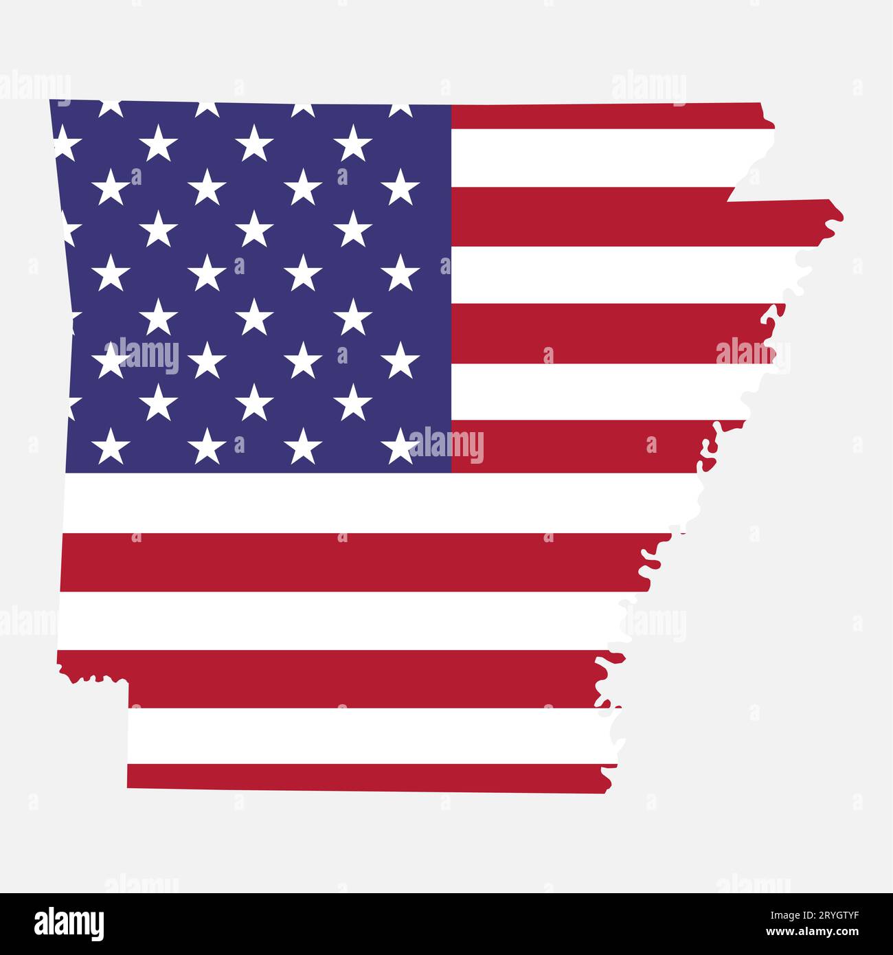 Arkansas map shape, united states of america. Flat concept icon symbol ...