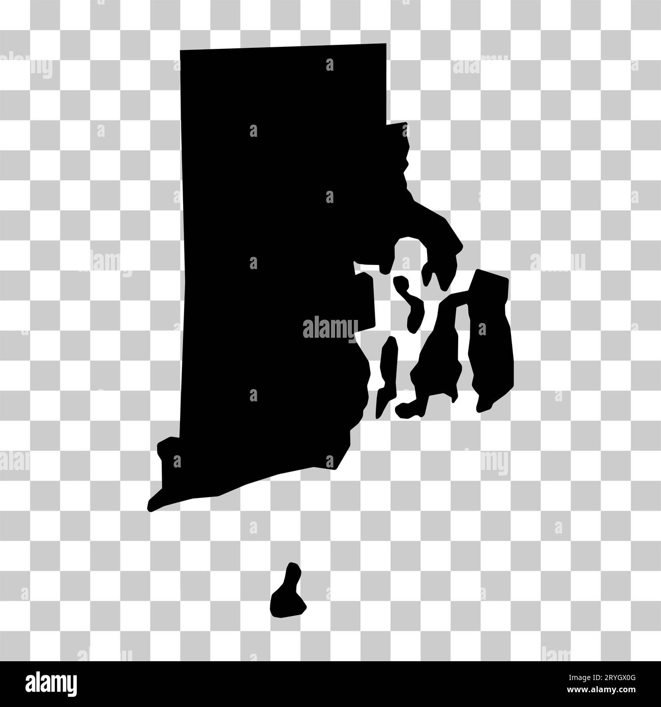 Rhode island map shape, united states of america. Flat concept symbol ...