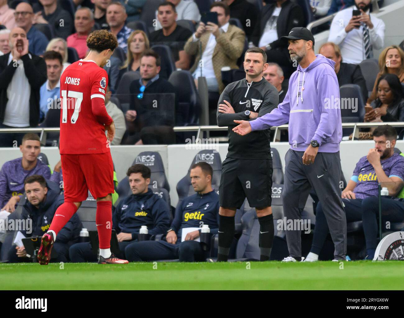 London, UK. 30th Sep, 2023 - Tottenham Hotspur v Liverpool - Premier ...
