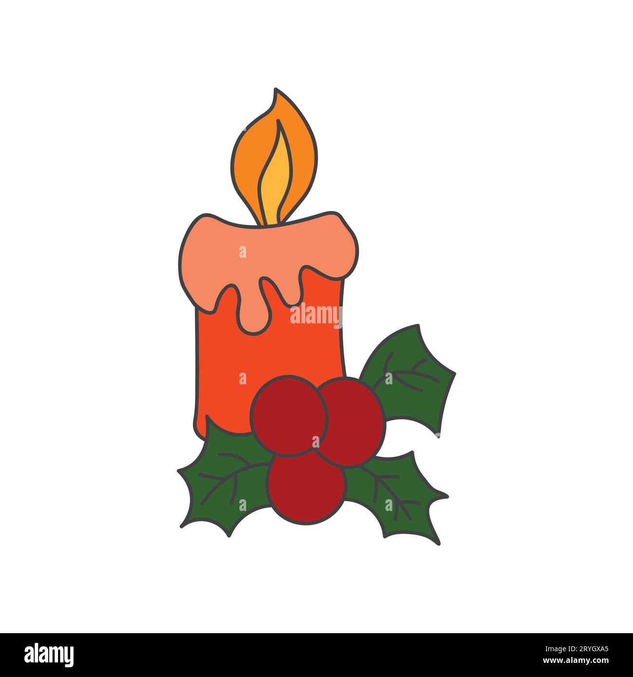 Red advent candles on Stock Vector Images - Alamy