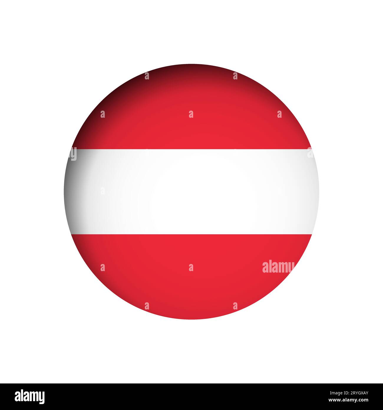 Austria flag - behind the cut circle paper hole with inner shadow Stock ...