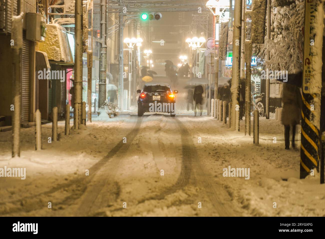Image of the city snow Stock Photo - Alamy