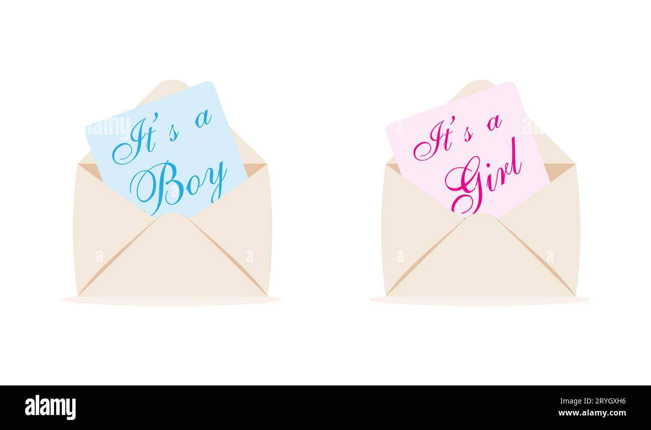 Birth announcement baby girl and boy. Baby announcement card ...