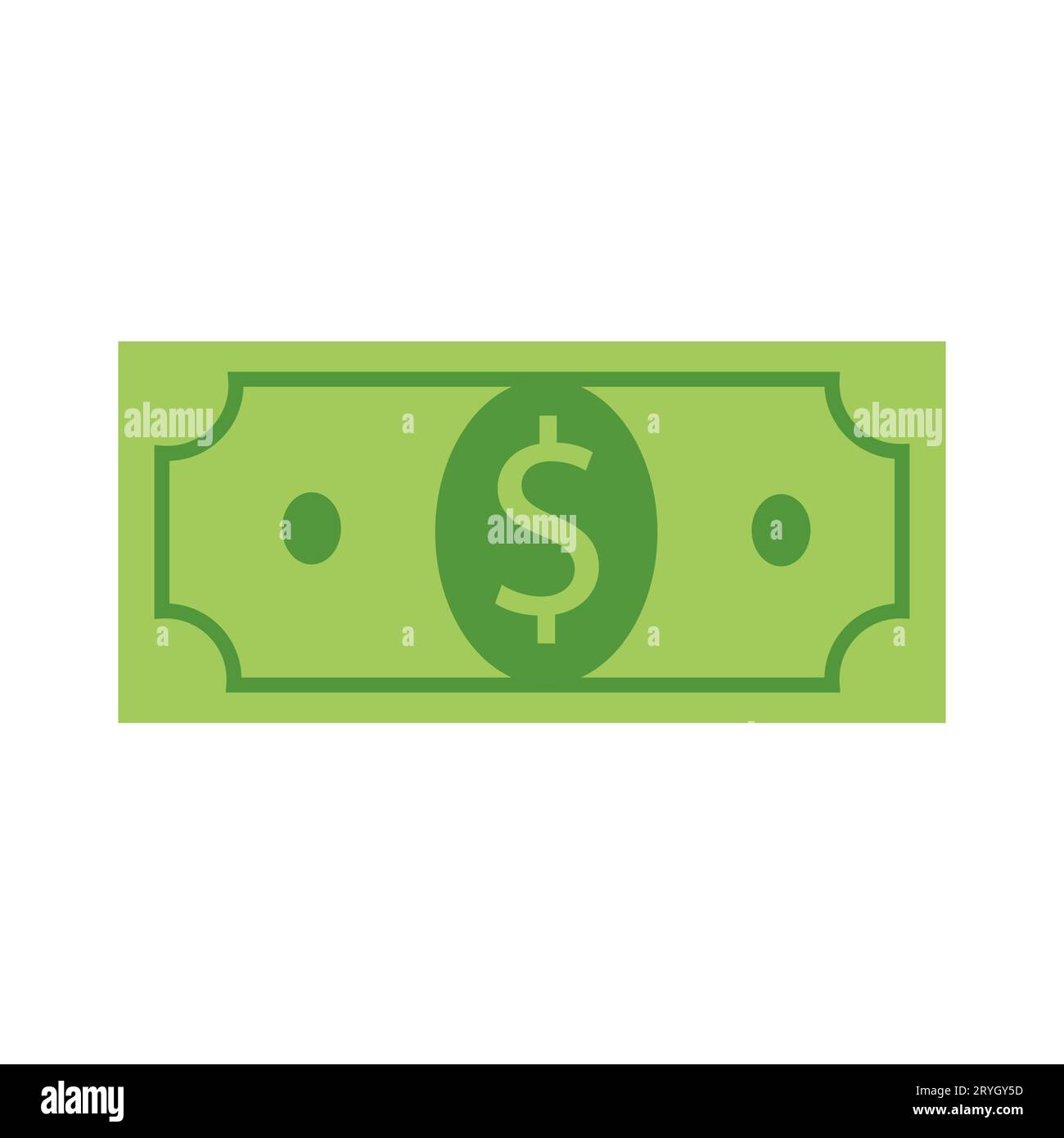 Dollar bill vector icon. Money symbol, flat style illustration Stock ...