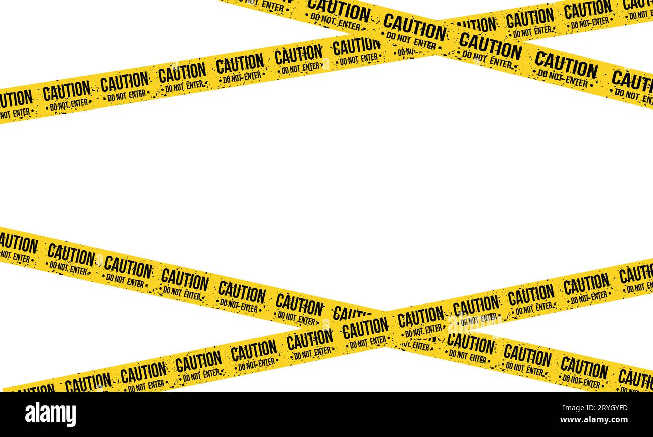 Black and yellow line striped. Warning tapes. Danger signs. Caution ...
