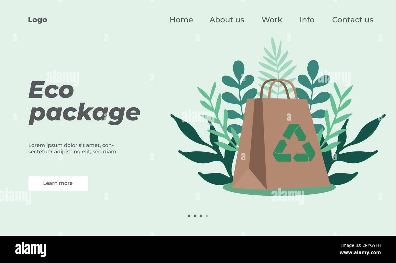 Ecology. Eco package. Modern flat vector concept illustration of a ...