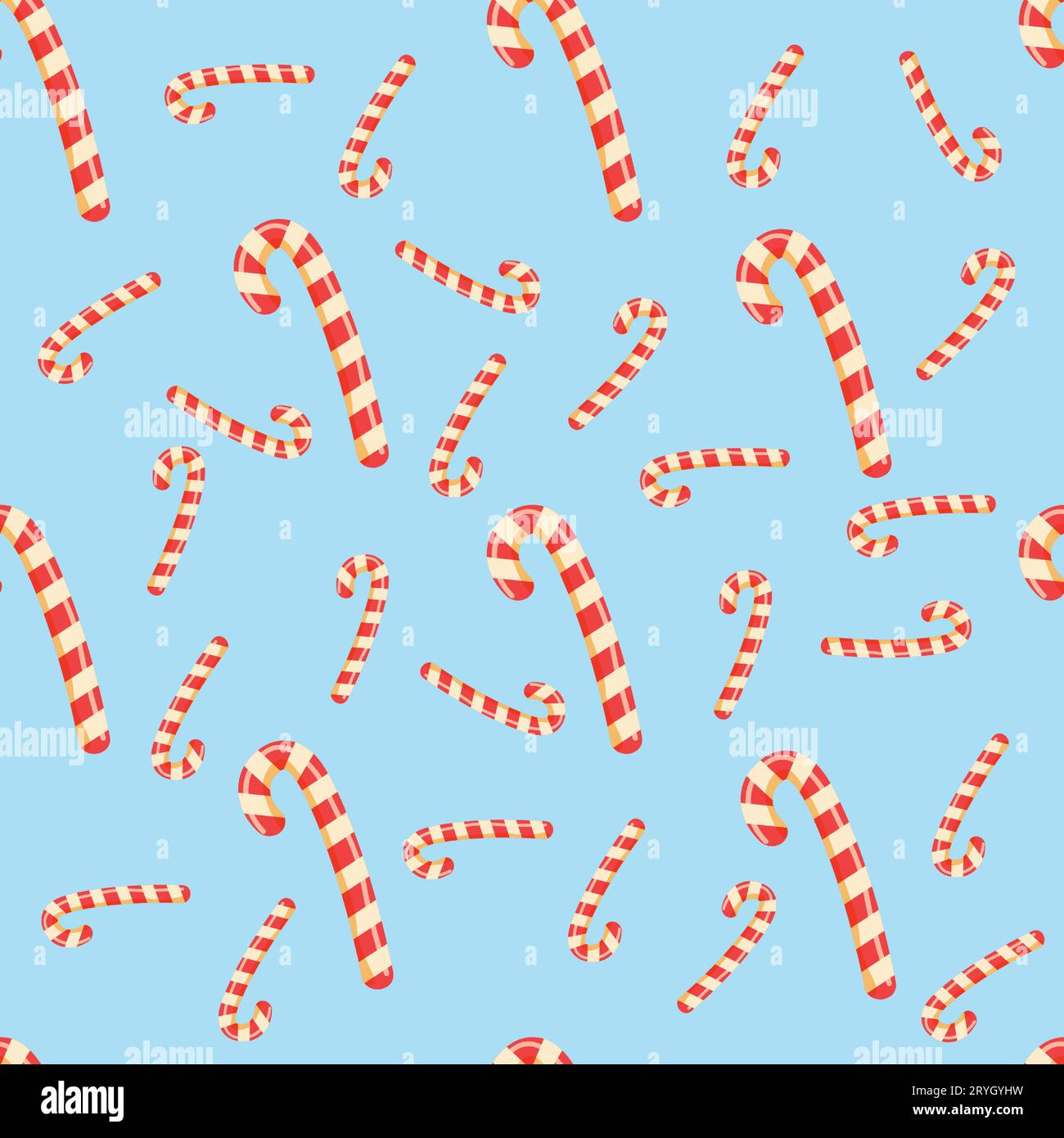 Christmas seamless blue pattern with candy canes. Background for ...