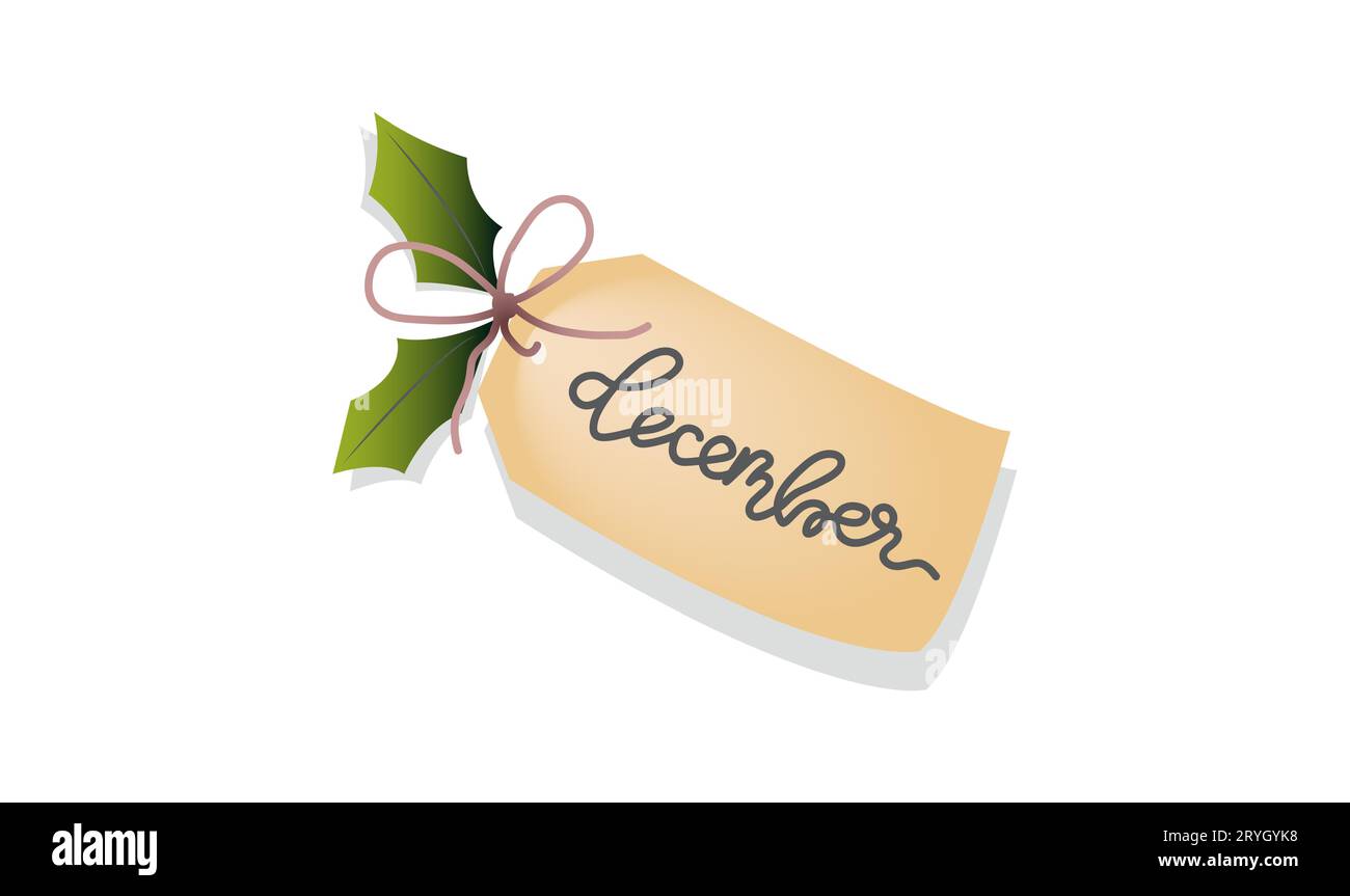 December poster graphic design. Handwritten December textMinimalistic ...