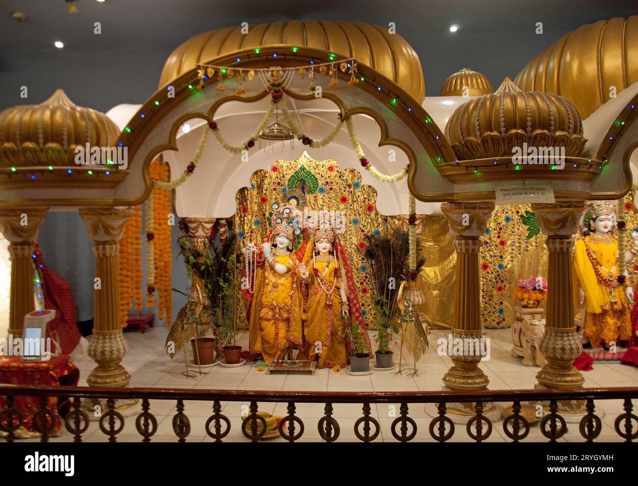 Deities on an Altar, Vishnu Hindu Temple, Southall, London, UK Stock ...