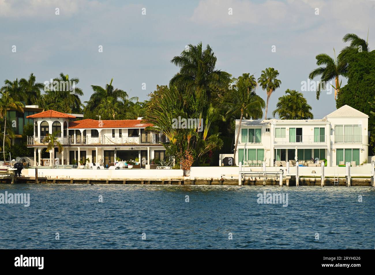 USA. FLORIDA. MIAMI. HOUSES ON STAR ISLAND Stock Photo - Alamy